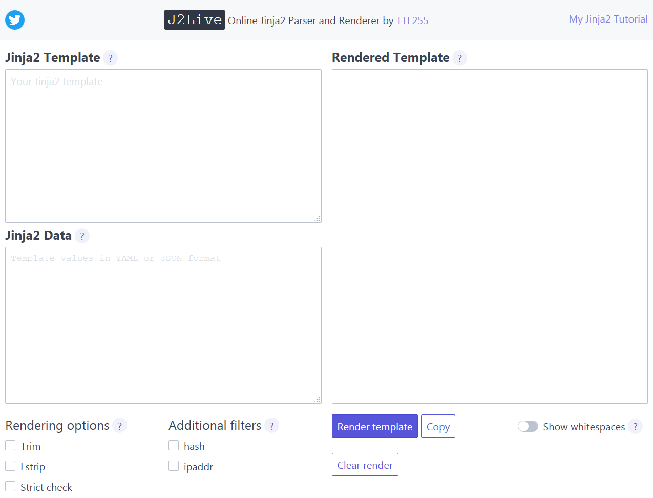 J2Live - Online Jinja2 Parser